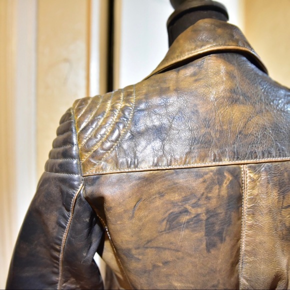 GAS | Jackets & Coats | Gas 0 Italian Leather Moto Jacket | Poshmark